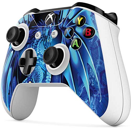 Skinit Decal Gaming Skin Compatible with Xbox One S Controller - Officially Licensed Tate and Co. Ice Dragon Design