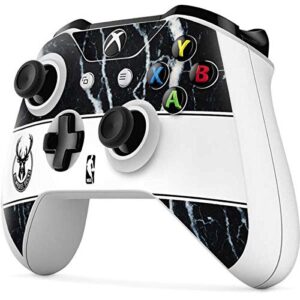 Skinit Decal Gaming Skin compatible with Xbox One S Controller - Officially Licensed NBA Milwaukee Bucks Marble Design