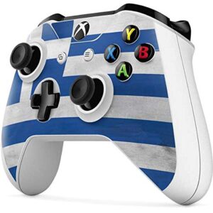 Skinit Decal Gaming Skin Compatible with Xbox One S Controller - Originally Designed Greece Flag Distressed Design