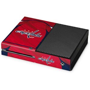 skinit decal gaming skin compatible with xbox one console - officially licensed nhl washington capitals home jersey design