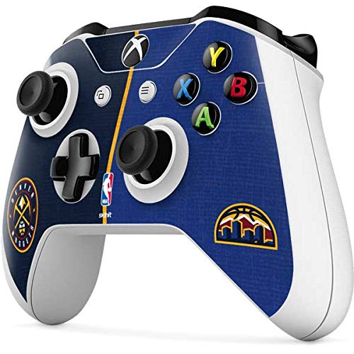 Skinit Decal Gaming Skin Compatible with Xbox One S Controller - Officially Licensed NBA Denver Nuggets Canvas Design