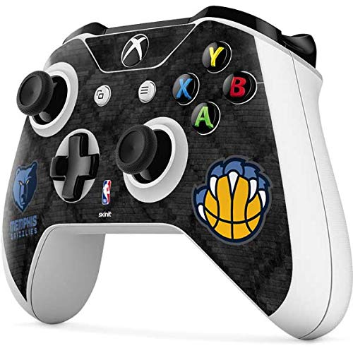 Skinit Decal Gaming Skin Compatible with Xbox One S Controller - Officially Licensed NBA Memphis Grizzlies Dark Rust Design