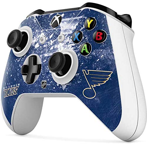 Skinit Decal Gaming Skin Compatible with Xbox One S Controller - Officially Licensed NHL St. Louis Blues Frozen Design