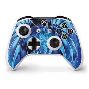 skinit decal gaming skin compatible with xbox one s controller - officially licensed tate and co. ice dragon design