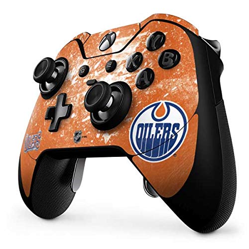 Skinit Decal Gaming Skin Compatible with Xbox One Elite Controller - Officially Licensed NHL Edmonton Oilers Frozen Design