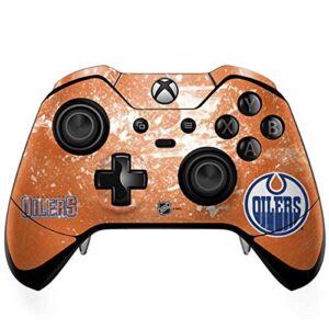 skinit decal gaming skin compatible with xbox one elite controller - officially licensed nhl edmonton oilers frozen design