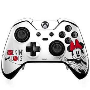 skinit decal gaming skin compatible with xbox one elite controller - officially licensed disney minnie mouse rockin my dots design