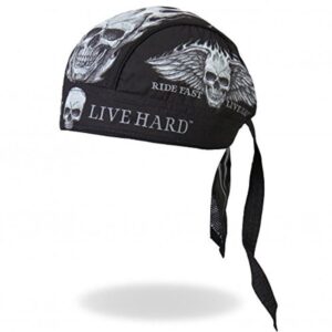 bad scratch, ride fast, live hard micro-fiber bikers headwrap