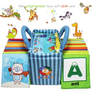 TEYTOY Baby Toy Zoo Series 26pcs Soft Alphabet Cards with Cloth Bag for Over 0 Years