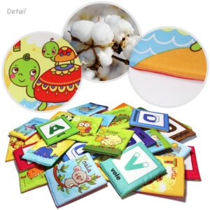 TEYTOY Baby Toy Zoo Series 26pcs Soft Alphabet Cards with Cloth Bag for Over 0 Years