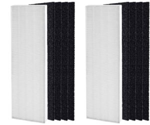 nispira aeramax 90 100 dx5 db5 filter replacement for fellowes aeramax air purifier part 40101701 9287001 9324001, true hepa activated carbon 2 sets