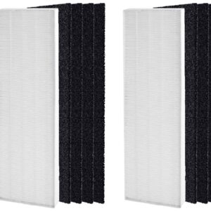 Nispira AeraMax 90 100 DX5 DB5 Filter Replacement for Fellowes Aeramax Air Purifier Part 40101701 9287001 9324001, True HEPA Activated Carbon 2 Sets