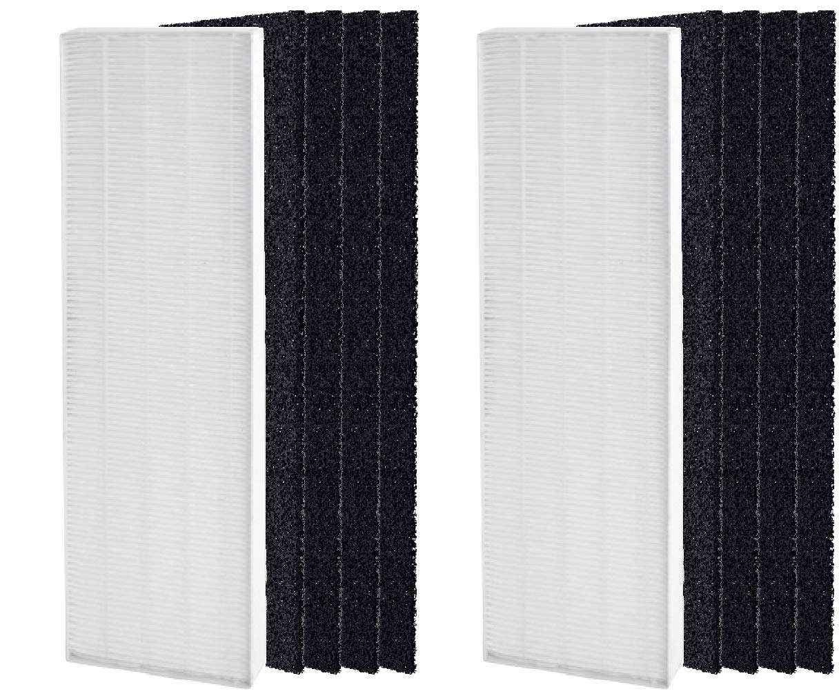 Nispira AeraMax 90 100 DX5 DB5 Filter Replacement for Fellowes Aeramax Air Purifier Part 40101701 9287001 9324001, True HEPA Activated Carbon 2 Sets