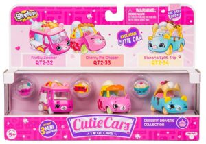 cutie cars shopkins three pack - dessert drivers collection