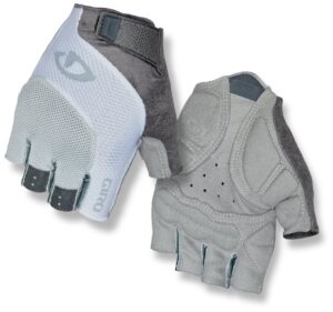 giro tessa gel women's road cycling gloves - grey/white (2020), medium