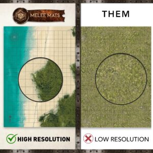 Melee Mats DND Map Starter Kit for Dungeons & Dragons Game - 24” x 36" 3 Pack Double Sided, Wet/Dry Erase Battle Terrain Grid - Ultimate Tabletop Board Gaming Experience with Accessories