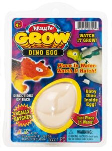 ja-ru magic grow growing dinosaur toy (1 egg assorted) surprise hatching dino eggs in water for kids. jurassic party favors easter basket stuffers pinata fillers. 312-1a