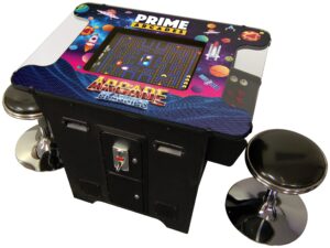 prime arcades cocktail arcade machine 412 games in 1 commerical grade with set of 2 chrome stools 5 year warranty