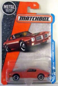 matchbox 2017 mbx adventure city '71 pontiac firebird formula 25/125, orange