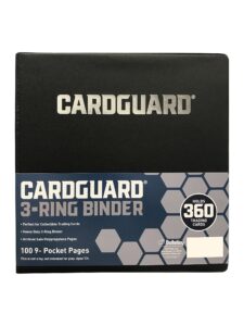 cardguard premium 3-ring 3" card binder including 100 starter series 9-pocket pages