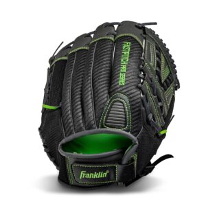 franklin sports softball glove - windmill fastpitch + slowpitch softball glove - green softball mitt - right hand throw adult + youth - 13", lime