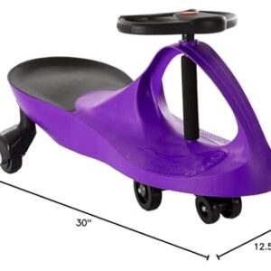 Wiggle Car Ride on Toy - No Batteries, Gears, or Pedals - Just Twist, Swivel, and Go - Outdoor Ride Ons for Kids 3 Years and Up by Lil' Rider (Purple)