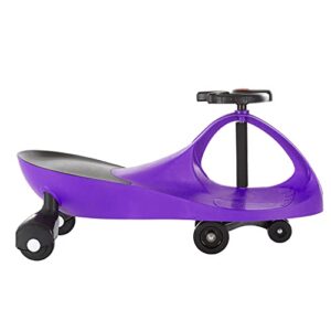 Wiggle Car Ride on Toy - No Batteries, Gears, or Pedals - Just Twist, Swivel, and Go - Outdoor Ride Ons for Kids 3 Years and Up by Lil' Rider (Purple)