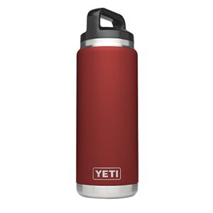 yeti rambler 26 oz bottle, vacuum insulated, stainless steel with triplehaul cap, brick red