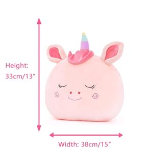 Lazada Stuffed Unicorn Plush Kids Pillow Toys Gift for Toddler for Girls Pink 15 Inches