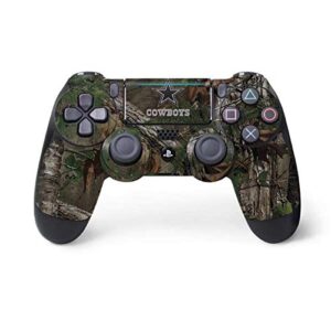 skinit decal gaming skin compatible with ps4 pro/slim controller - officially licensed nfl dallas cowboys realtree xtra green camo design