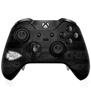 skinit decal gaming skin compatible with xbox one elite controller - officially licensed nfl kansas city chiefs black & white design