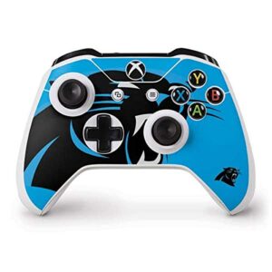 skinit decal gaming skin compatible with xbox one s controller - officially licensed nfl carolina panthers large logo design