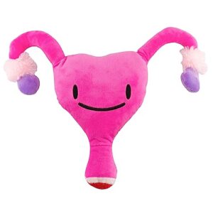 attatoy plush uterus - ivy the uterus - stuffed toy, 12-inch after surgery pal, hysterectomy, endometriosis, fallopian tubes, ovaries