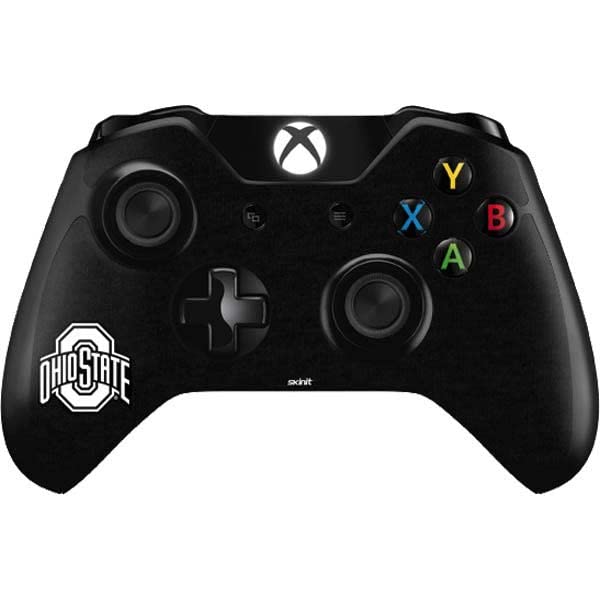 Skinit Decal Gaming Skin Compatible with Xbox One Controller - Officially Licensed Ohio State University OSU Ohio State Black Design