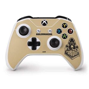 skinit decal gaming skin compatible with xbox one s controller - officially licensed college purdue gold signature logo design