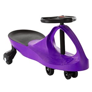 wiggle car ride on toy - no batteries, gears, or pedals - just twist, swivel, and go - outdoor ride ons for kids 3 years and up by lil' rider (purple)