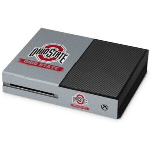 skinit decal gaming skin compatible with xbox one console - officially licensed ohio state university ohio state distressed logo design