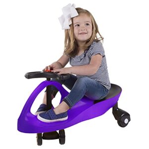 Wiggle Car Ride on Toy - No Batteries, Gears, or Pedals - Just Twist, Swivel, and Go - Outdoor Ride Ons for Kids 3 Years and Up by Lil' Rider (Purple)