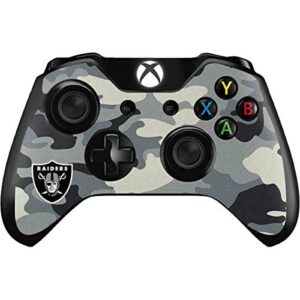 skinit decal gaming skin compatible with xbox one controller - officially licensed nfl las vegas raiders camo design