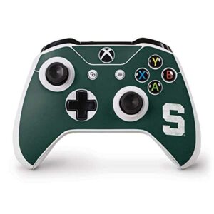 skinit decal gaming skin compatible with xbox one s controller - officially licensed college michigan state university spartans away grey s design