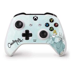 skinit decal gaming skin compatible with xbox one s controller - officially licensed disney cinderella curtsy design