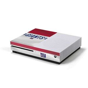 skinit decal gaming skin compatible with xbox one s console - officially licensed nfl new york giants white striped design