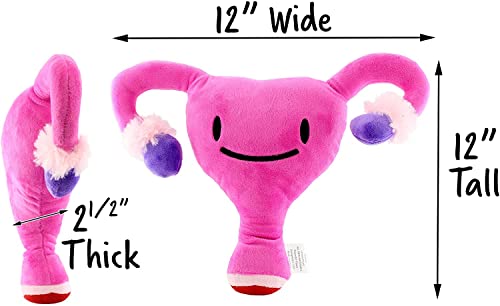 Attatoy Plush Uterus - Ivy The Uterus - Stuffed Toy, 12-Inch After Surgery Pal, Hysterectomy, Endometriosis, Fallopian Tubes, Ovaries