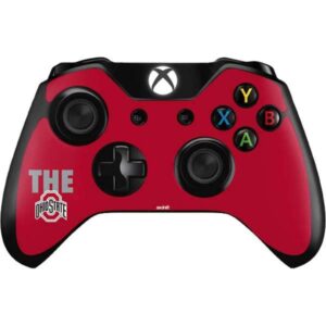 skinit decal gaming skin compatible with xbox one controller - officially licensed ohio state university osu the ohio state buckeyes design