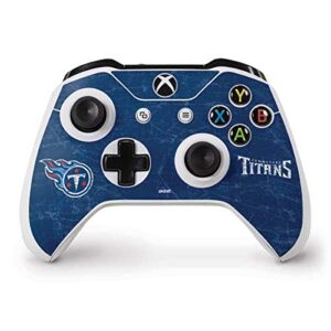 skinit decal gaming skin compatible with xbox one s controller - officially licensed nfl tennessee titans distressed design