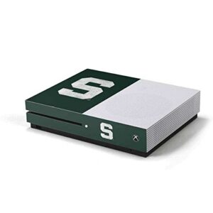 skinit decal gaming skin compatible with xbox one s console - officially licensed college michigan state university spartans away grey s design