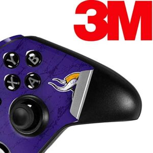 Skinit Decal Gaming Skin Compatible with Xbox One Elite Controller - Officially Licensed NFL Minnesota Vikings Distressed Design