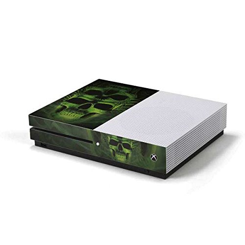 Skinit Decal Gaming Skin Compatible with Xbox One S Console - Officially Licensed Liquid Blue Green Skulls Design