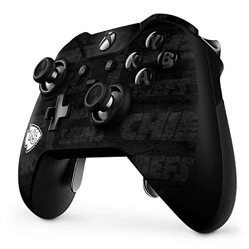 Skinit Decal Gaming Skin Compatible with Xbox One Elite Controller - Officially Licensed NFL Kansas City Chiefs Black & White Design