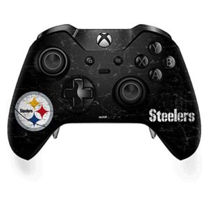 skinit decal gaming skin compatible with xbox one elite controller - officially licensed nfl pittsburgh steelers distressed design